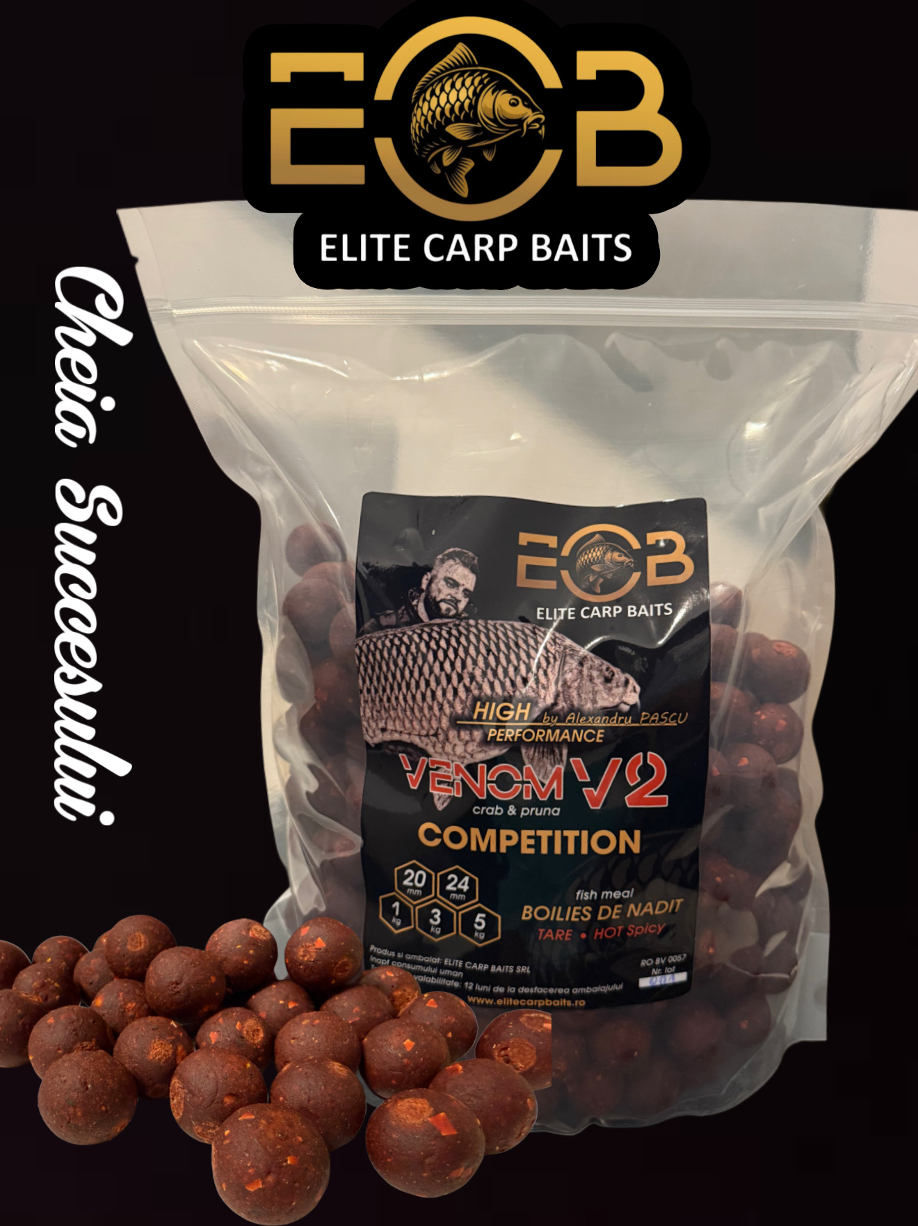 VENOM V2 3KG 24 MM – ELITE CARP BAITS ROMANIA